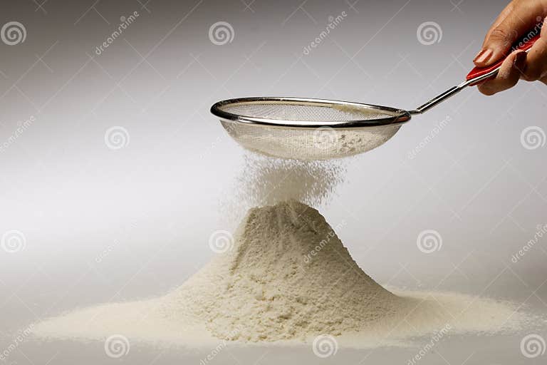 Sifting Flour stock image. Image of dust, heap, sift - 16773637