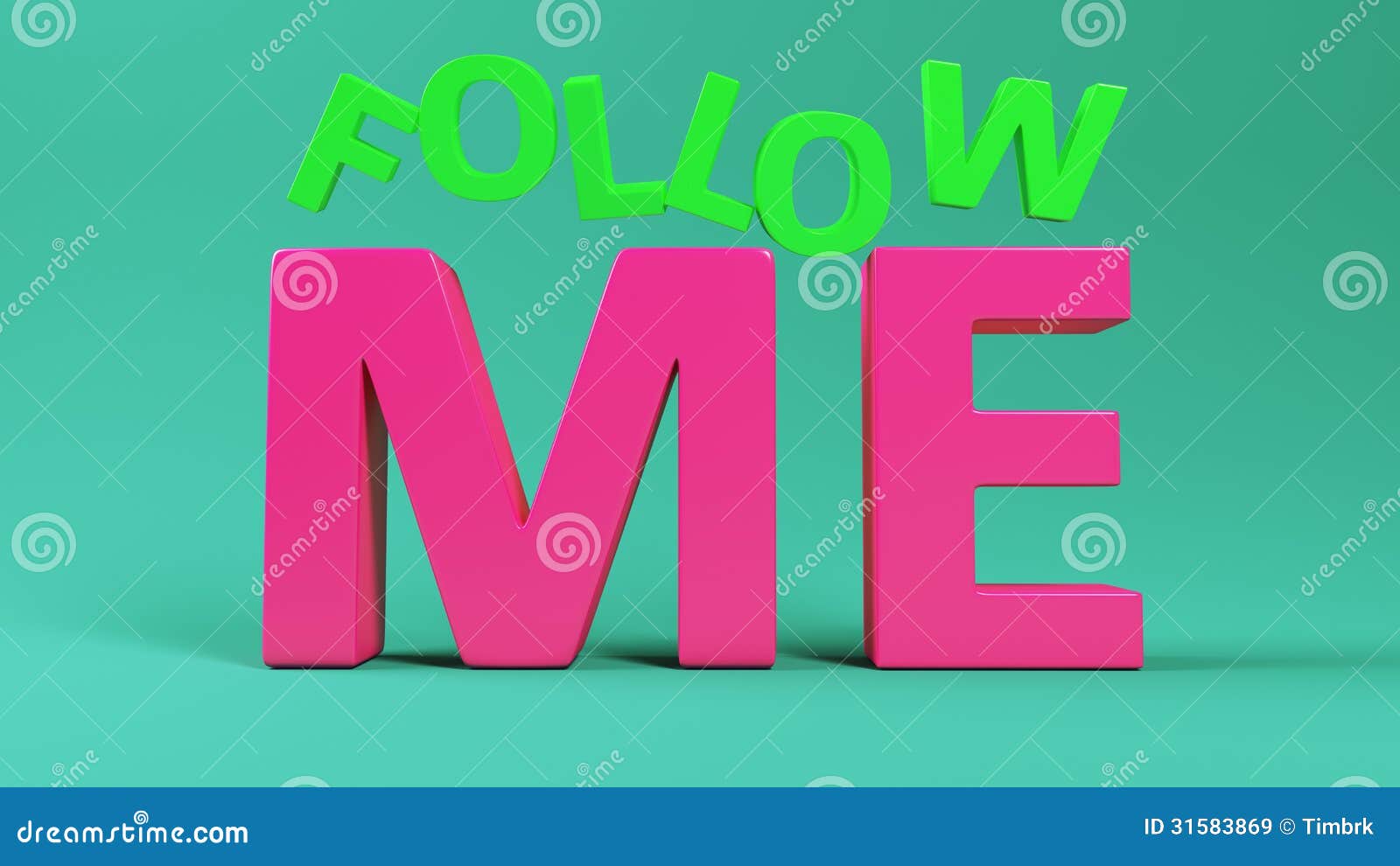 Siga-me no verde ilustração stock. Ilustração de siga - 31583869