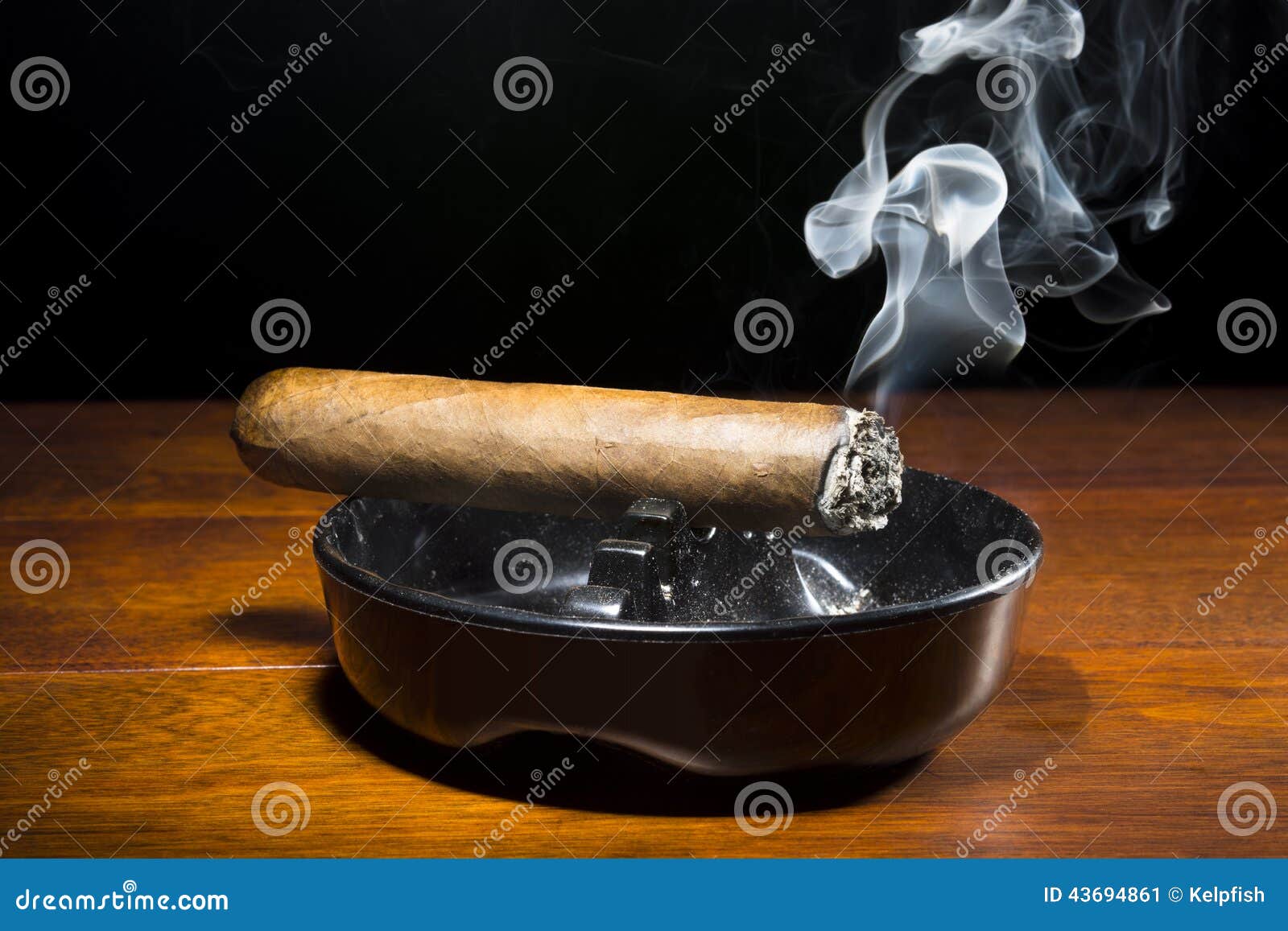 Sigaar in Asbakje stock afbeelding. Image of beeld, rook - 43694861