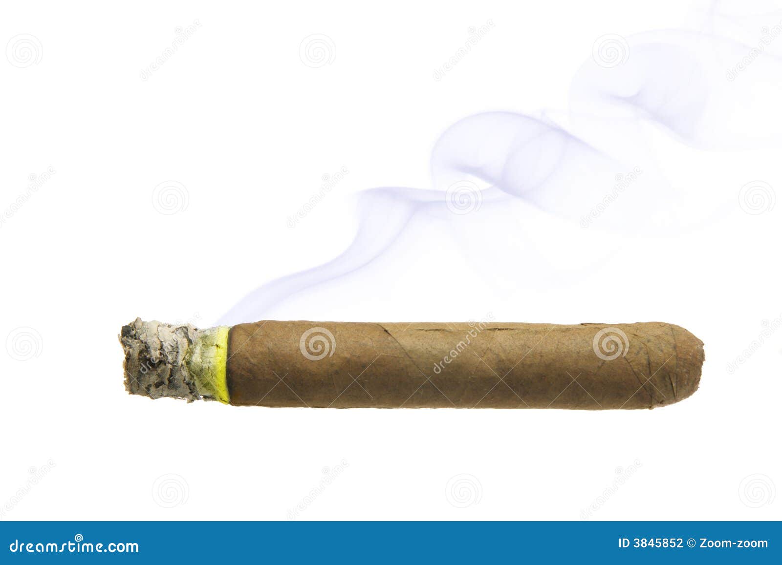 Sigaar Met GeïsoleerdeV Rook Stock Foto - Image of long, verwonding ...