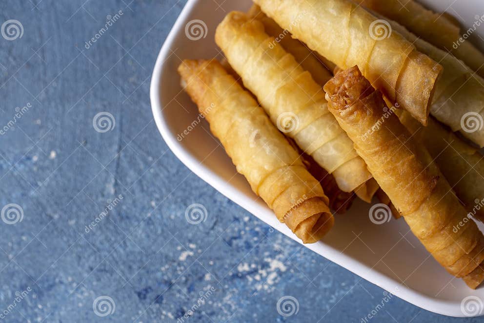 Sigara Boregi - Turkish Cigar Shaped Rolls Stock Photo - Image of ...