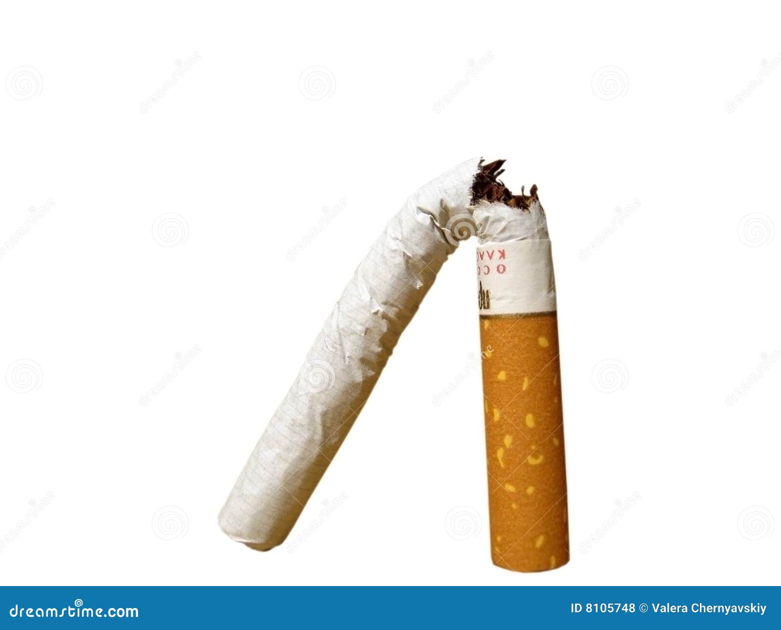 Sigaret stock foto. Image of tabak, roken, einden, gewoonte - 8105748