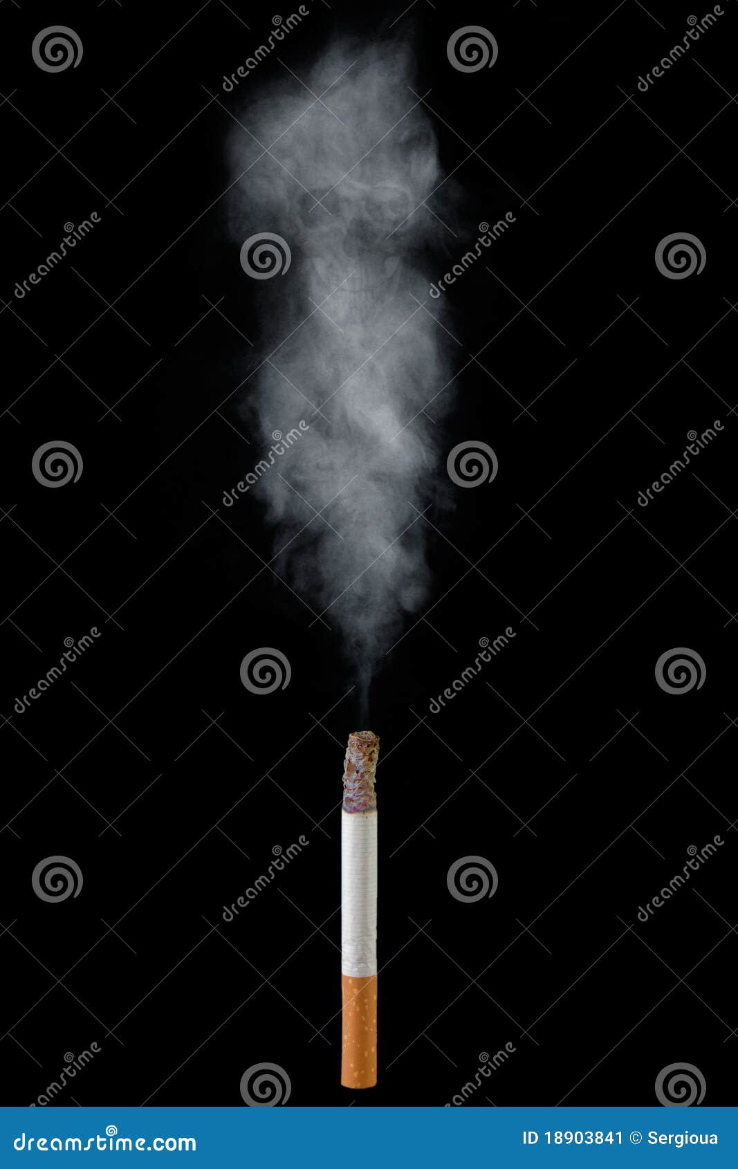 Sigaret met dodelijke rook stock afbeelding. Image of tabak - 18903841