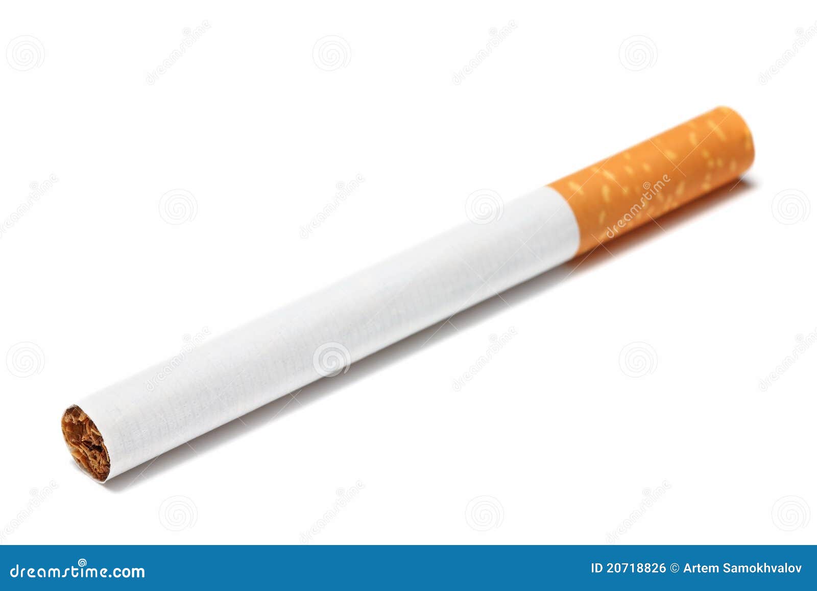Sigaret Op Witte Achtergrond Stock Foto - Image of gevaar, longen: 20718826
