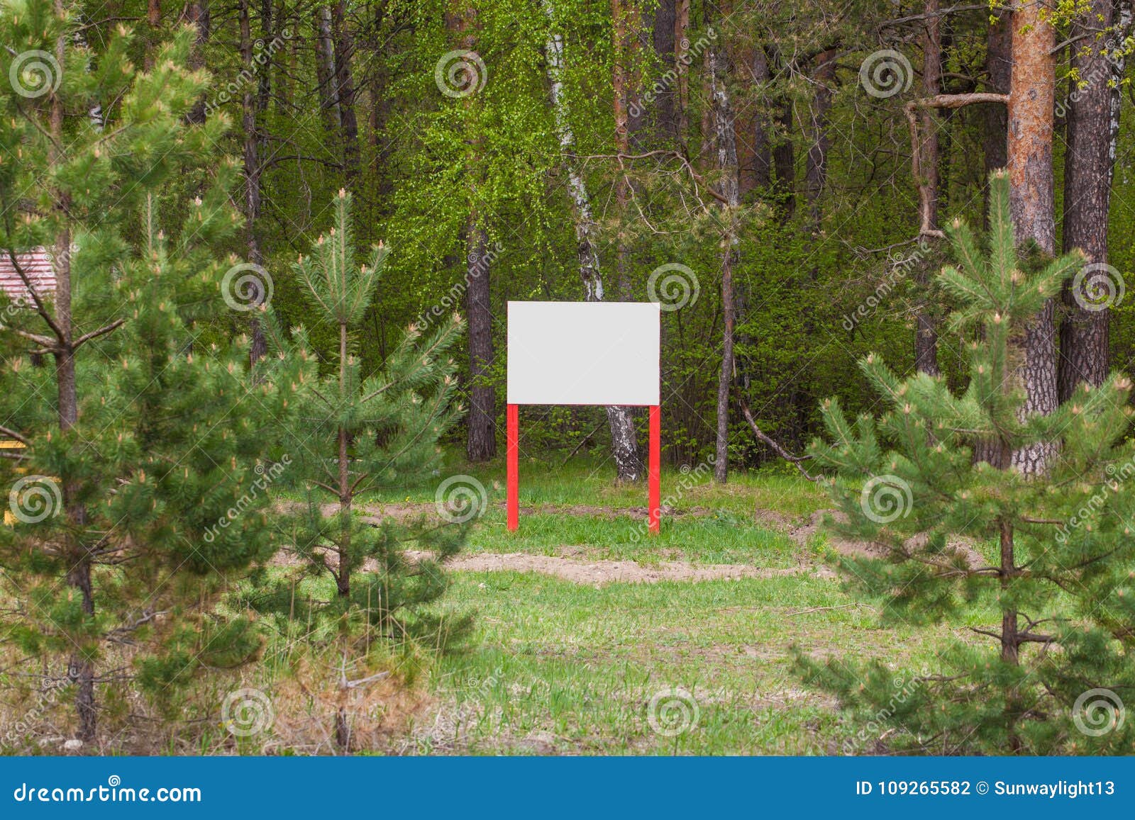Sigh Post, Board with Empty Stock Photo - Image of marketing, lawn ...