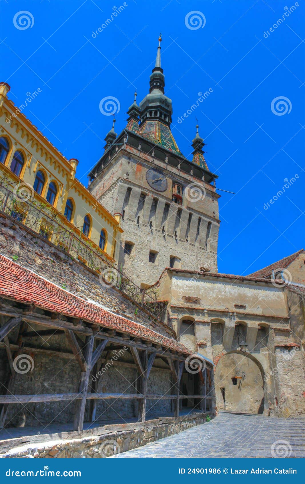 Sighisoara Citadel, Romania Stock Photo - Image of romanian, fence ...