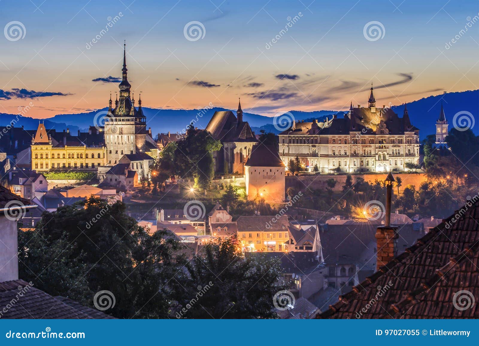 Sighisoara, Transylvania, Romania Stock Image - Image of town, city ...