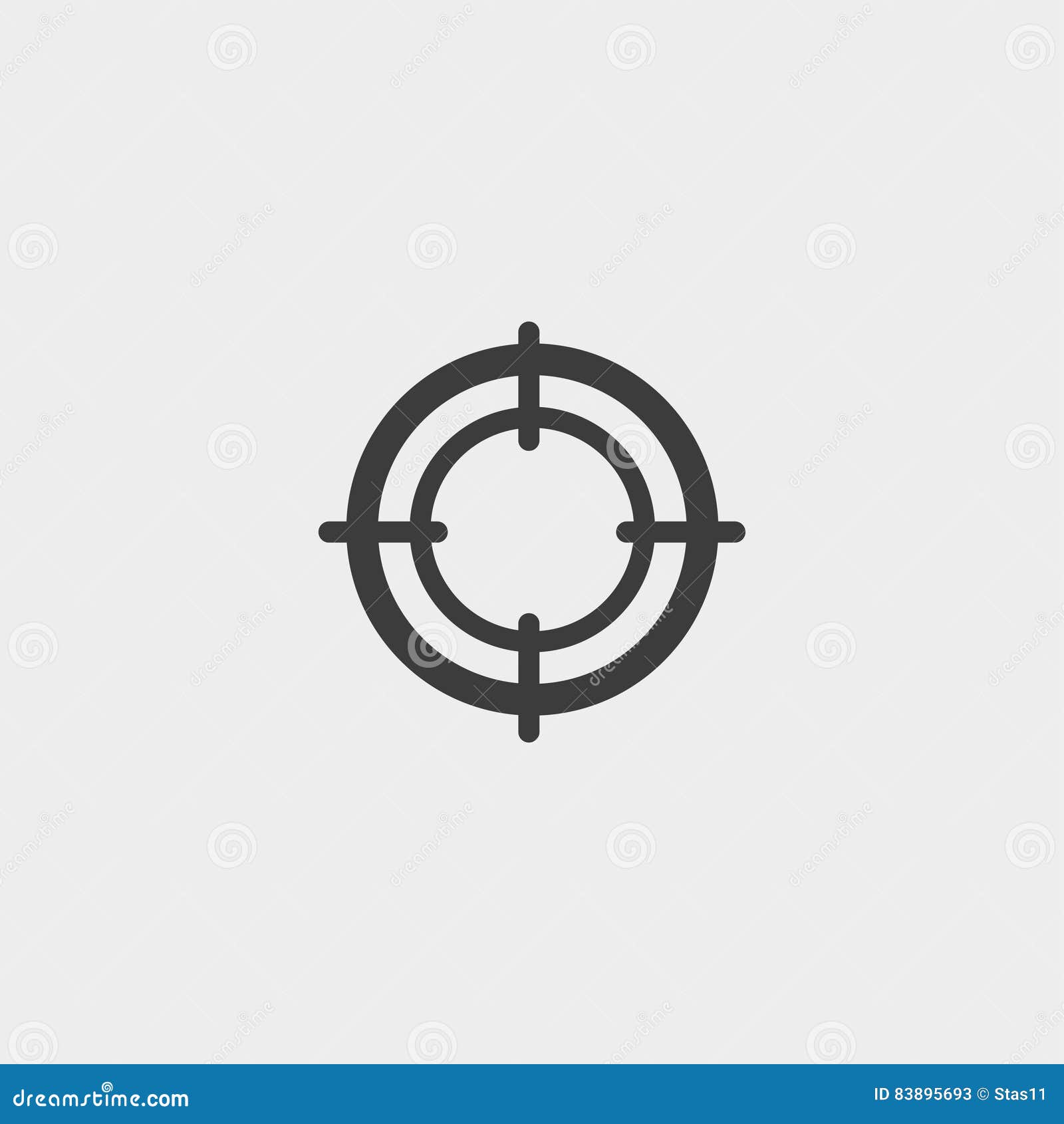 Sight Icon in a Flat Design in Black Color. Vector Illustration Eps10 ...