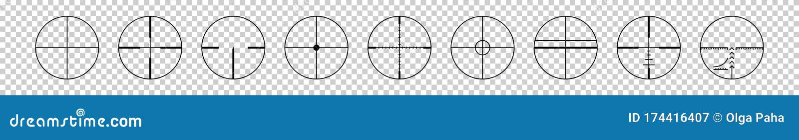 Sight icon set 3 stock vector. Illustration of isolated - 174416407