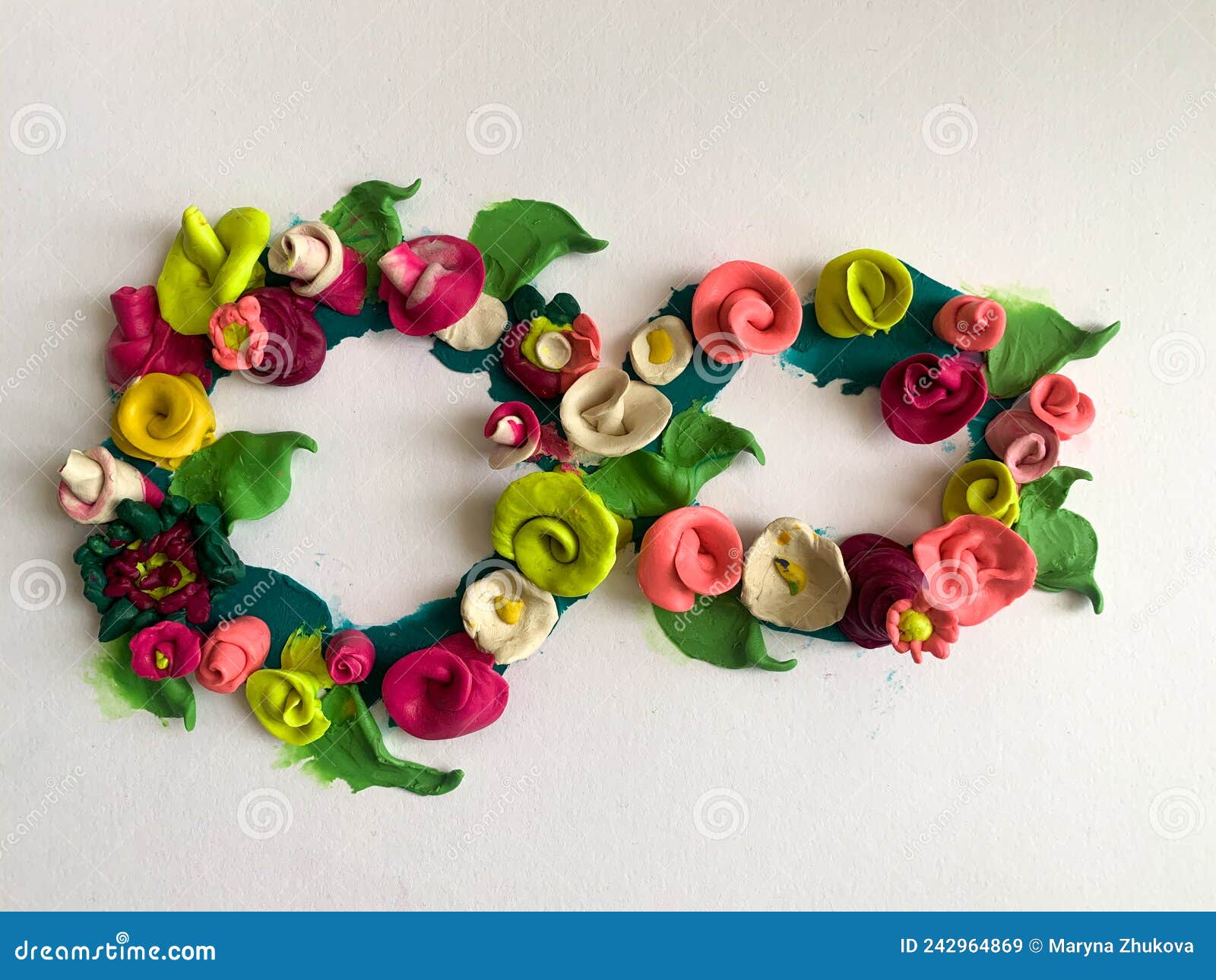 Sight of Infinity. Beautiful Flower Pattern Made of Plasticine Stock ...