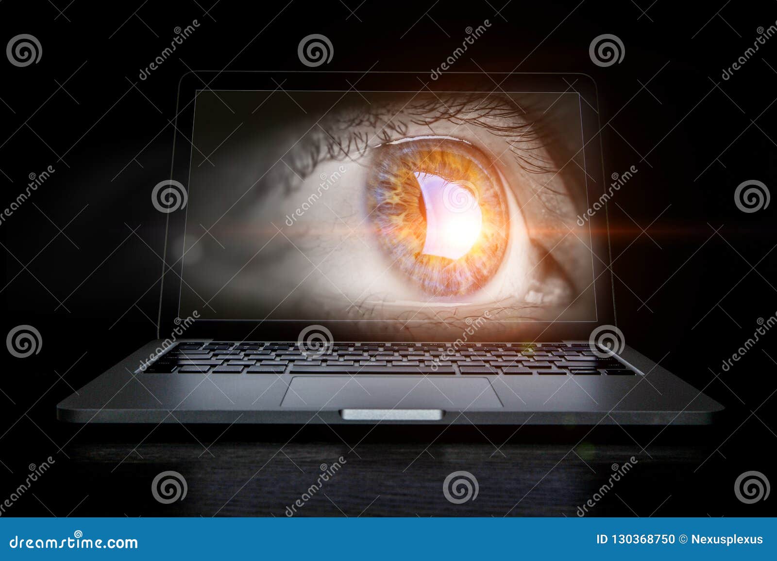 Sight from laptop screen stock photo. Image of digital - 130368750