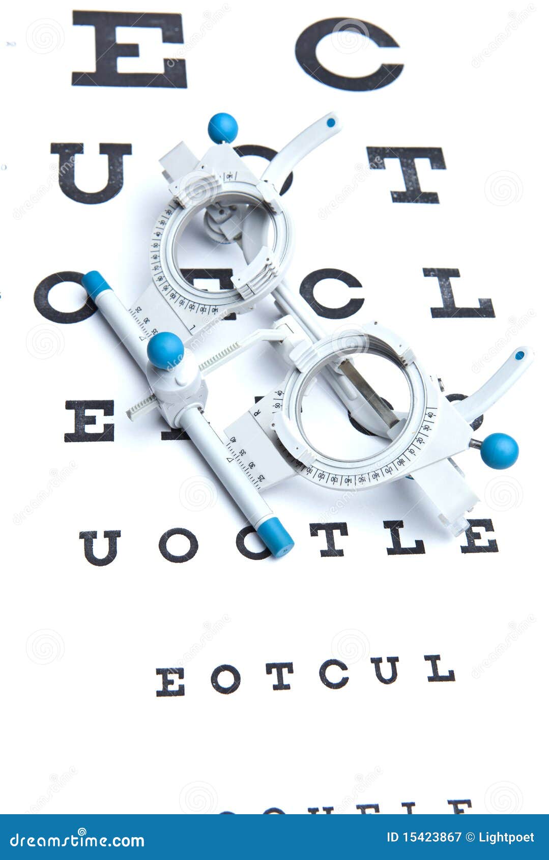 Sight Measuring Spectacles & Eye Chart Stock Image - Image of ...