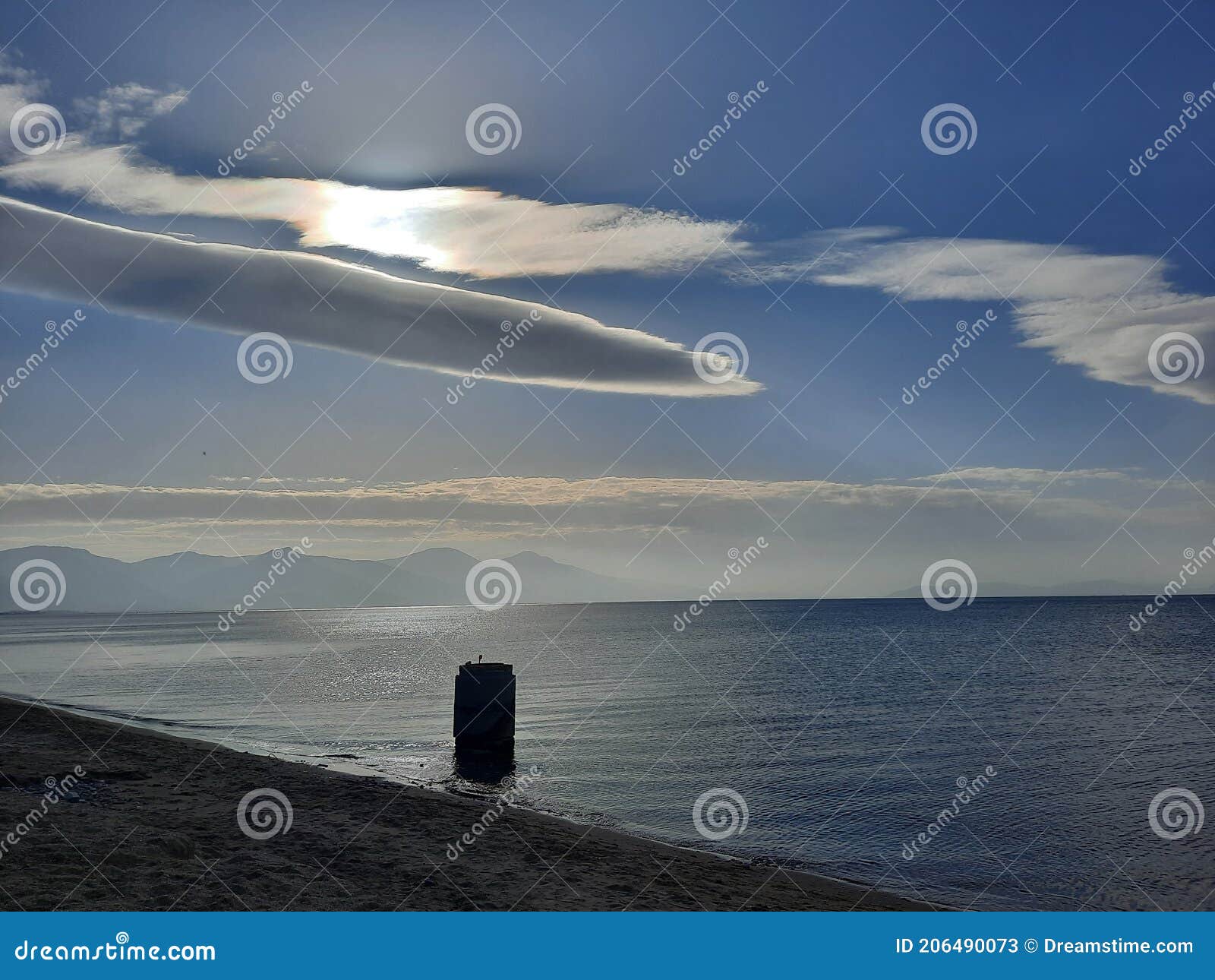 Sight of the sea stock image. Image of cloud, rock, nature - 206490073