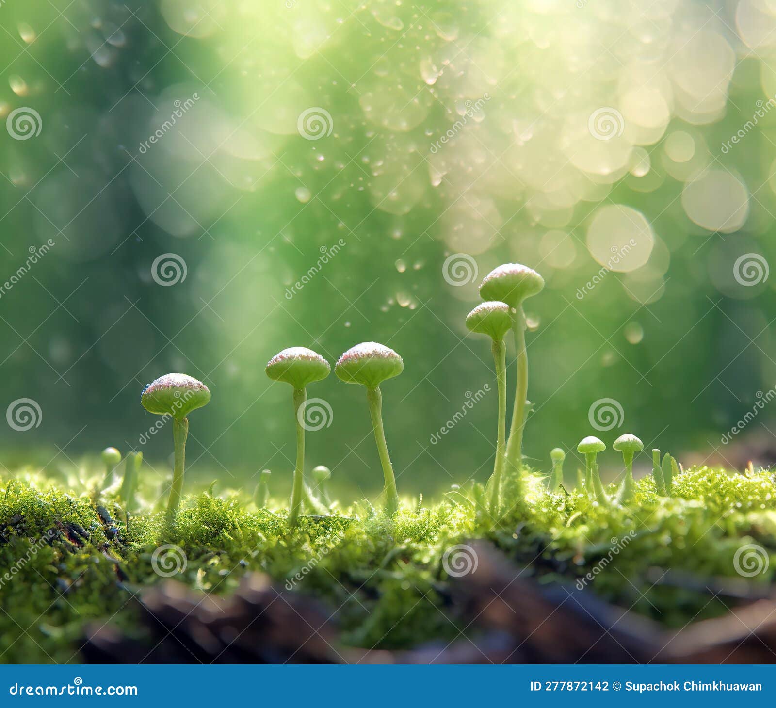 Seed of a Tree Sprouting in a Forest Stock Illustration - Illustration ...