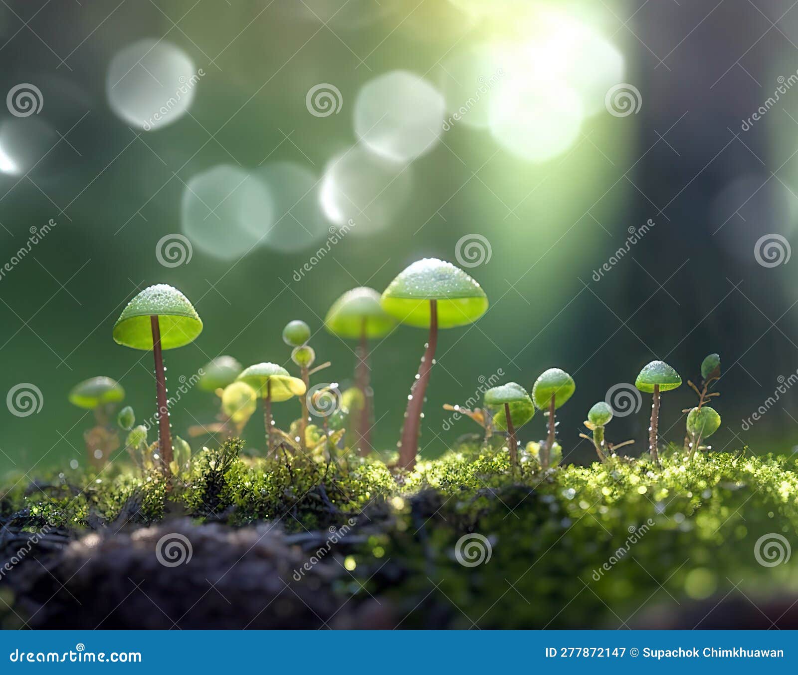 Seed of a Tree Sprouting in a Forest Stock Illustration - Illustration ...