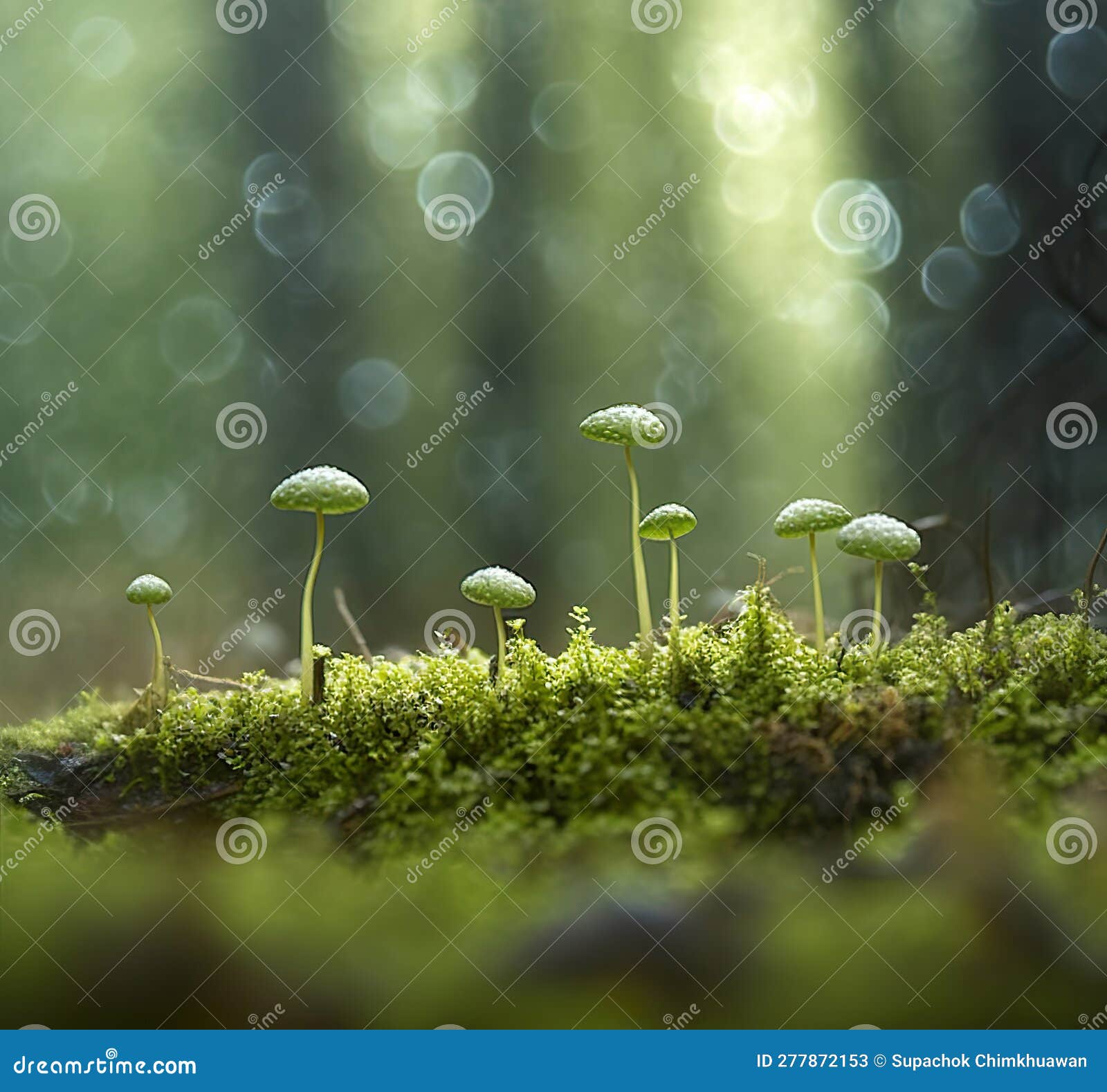 Seed of a Tree Sprouting in a Forest Stock Illustration - Illustration ...