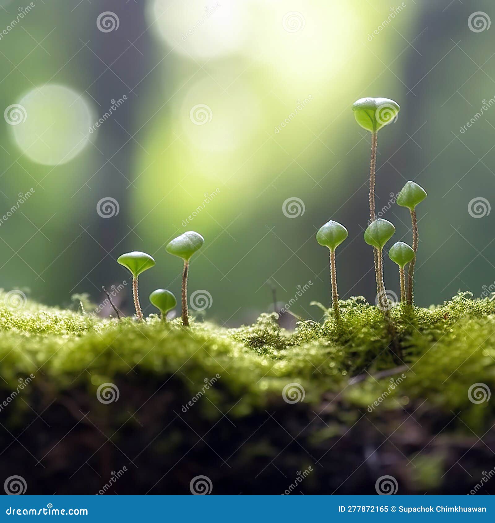 Seed of a Tree Sprouting in a Forest Stock Illustration - Illustration ...