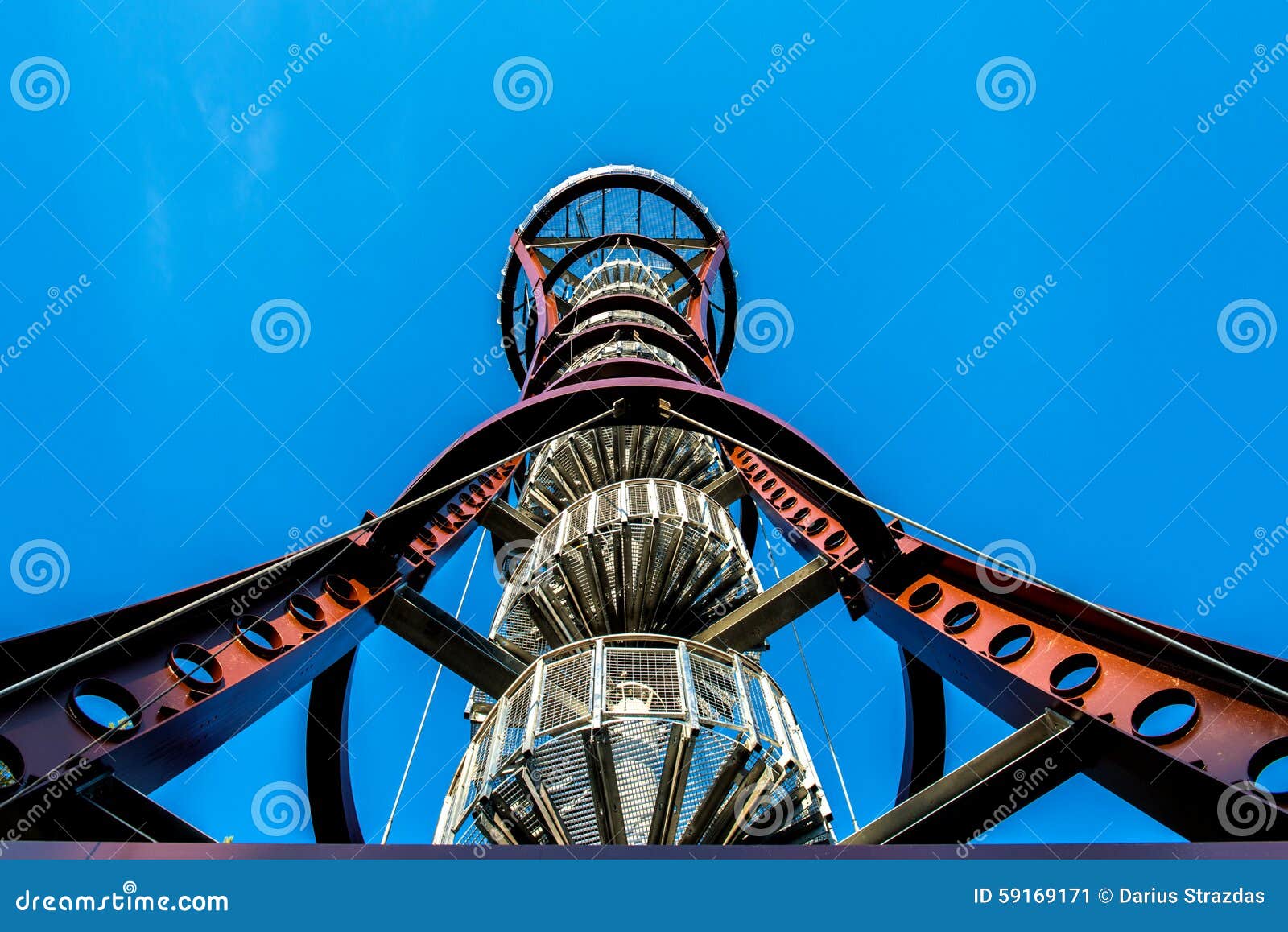 Sight seeing tower stock image. Image of circles, lithuania - 59169171