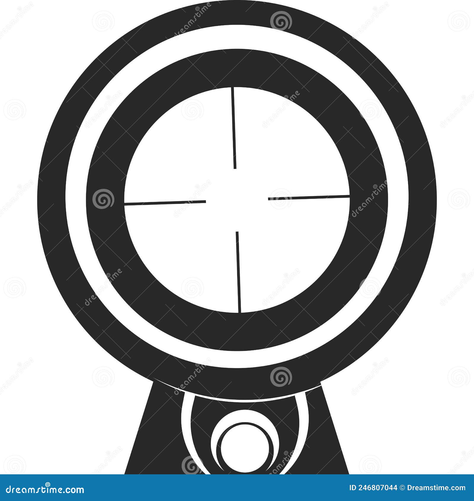 The Sight of a Sniper Rifle. Combat Weapons Stock Vector - Illustration ...
