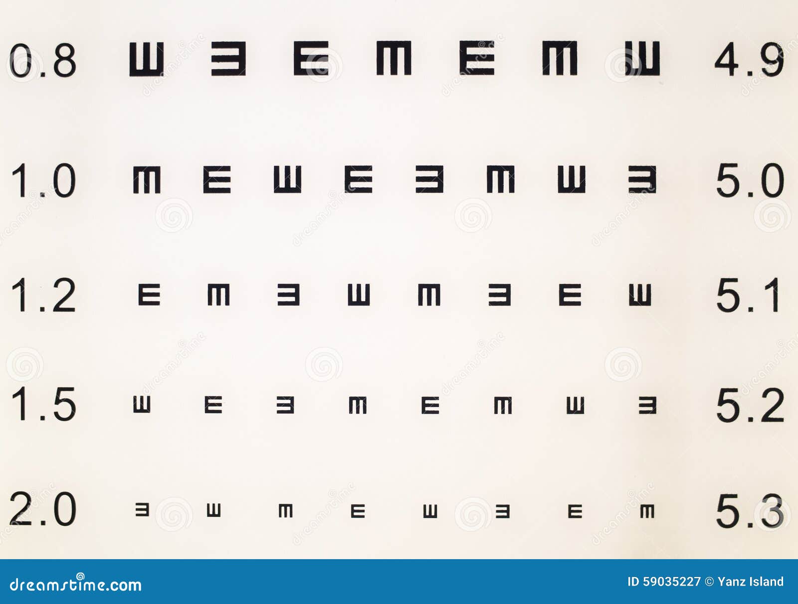 Sight test chart stock image. Image of background, control - 59035227