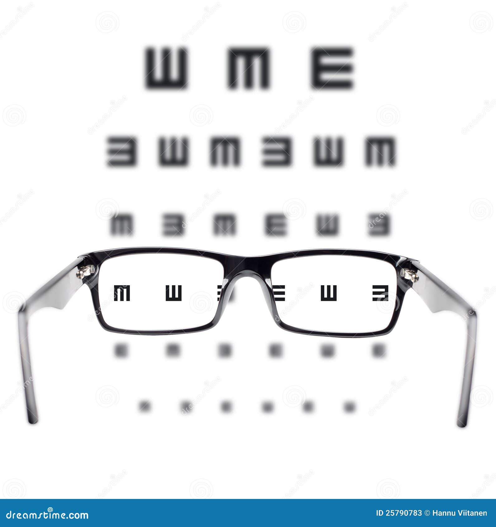 Sight Test Seen through Eye Glasses Stock Image - Image of view, vision ...
