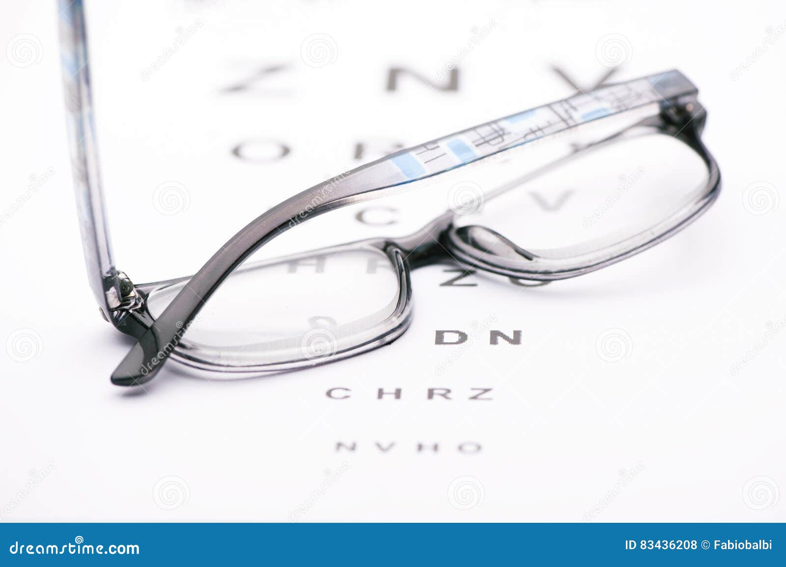 Sight Test Seen through Eye Glasses Stock Photo - Image of frame, care ...