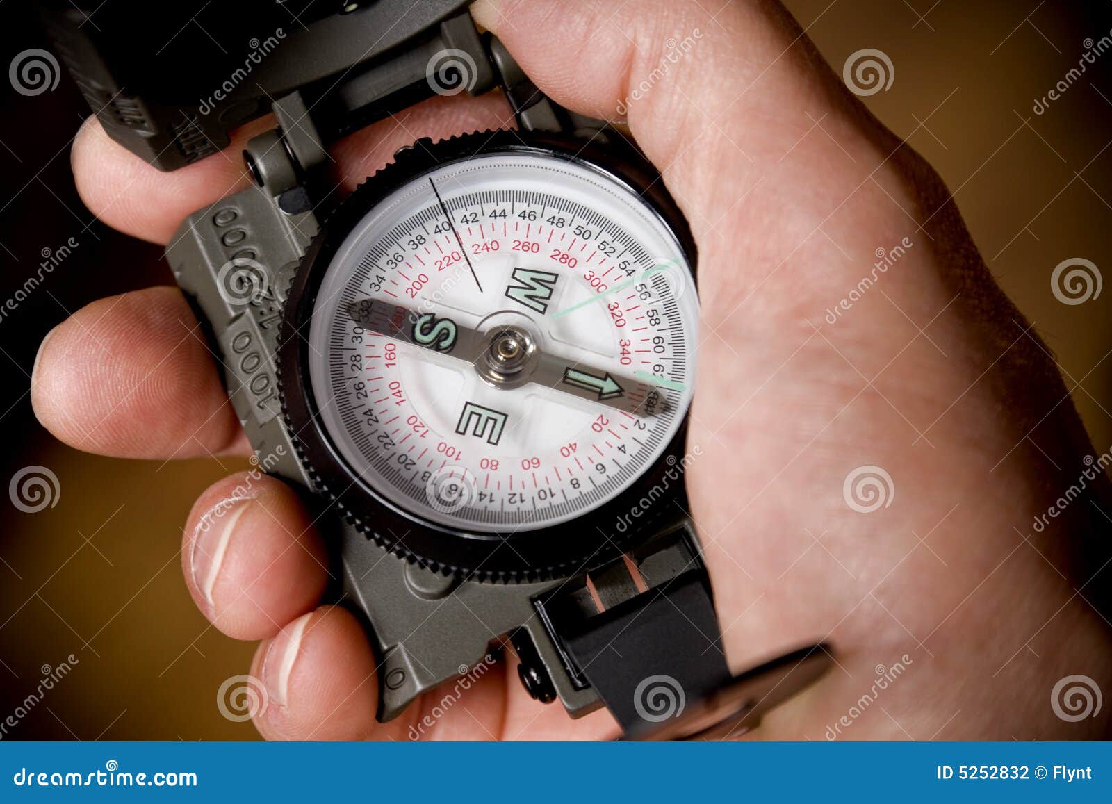 Sighting compass stock photo. Image of guidance, east - 5252832