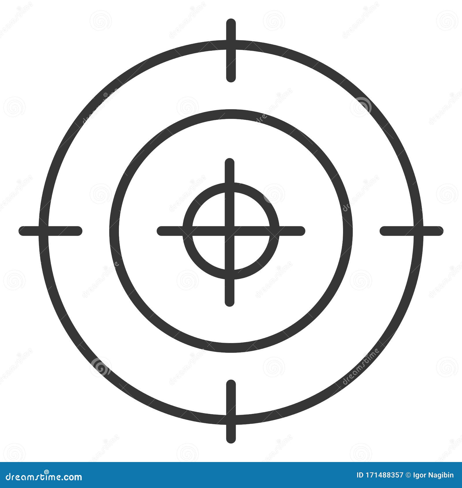 Sights For A Sniper Rifle. Targets Destination. Vector Illustration ...