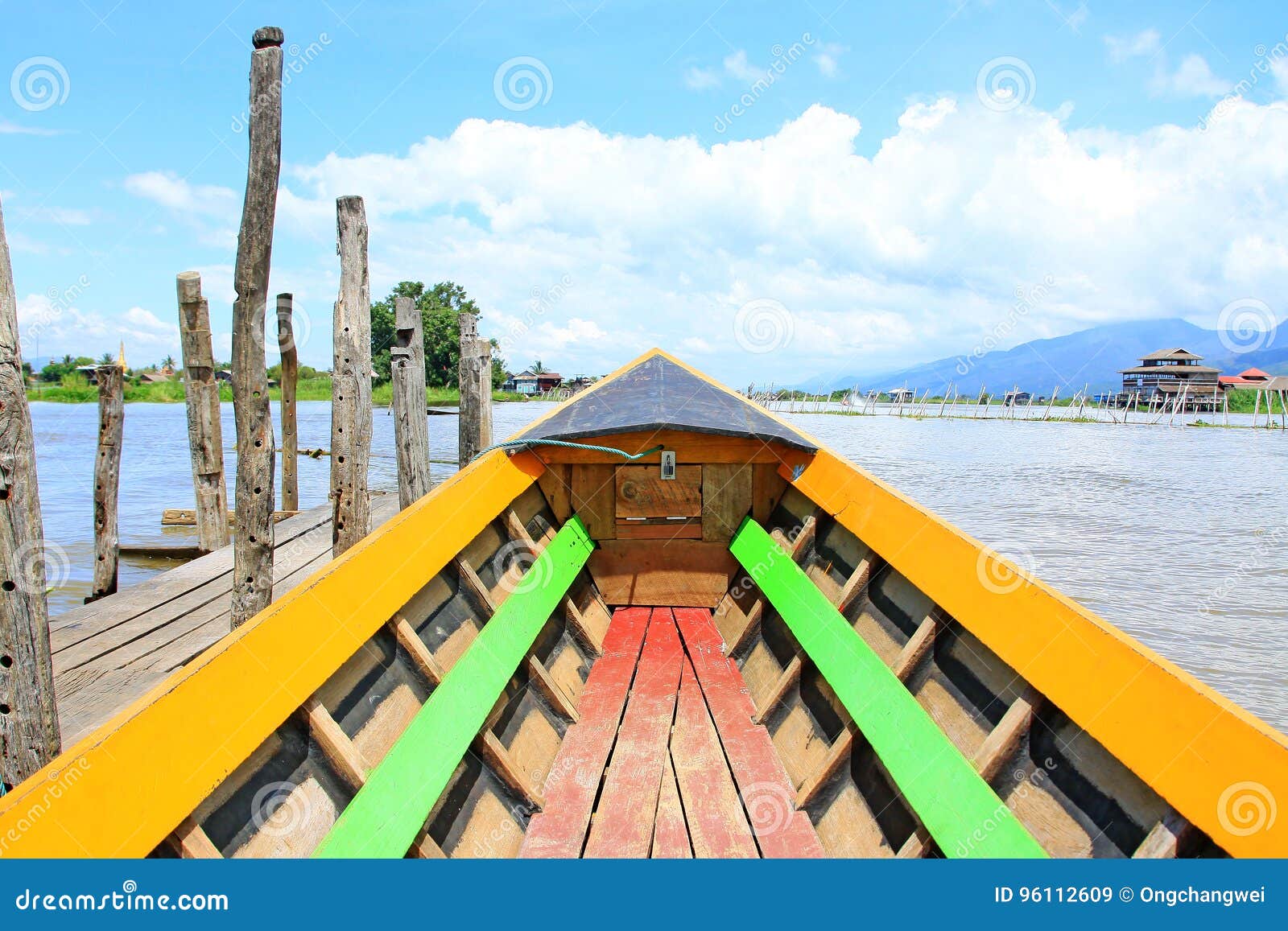 Sightseeing Boat, Inle Lake, Myanmar Stock Image - Image of lake, boat ...