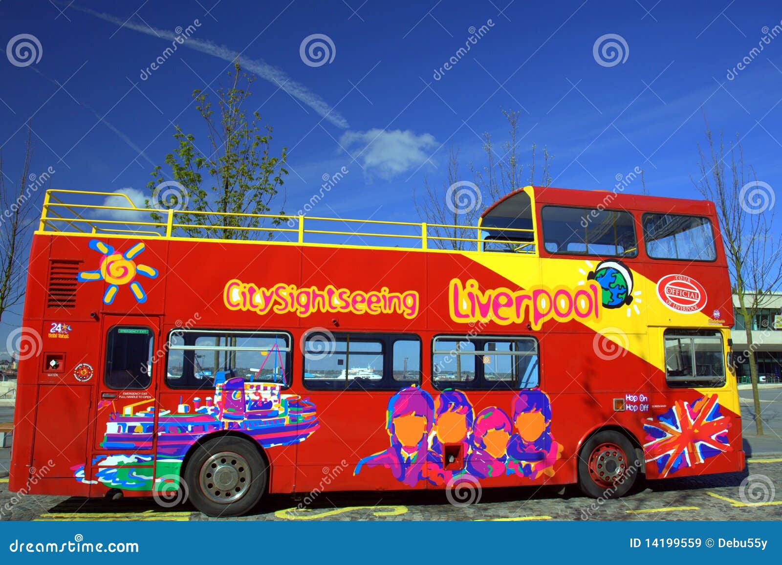 Sightseeing Bus in Liverpool Editorial Stock Image - Image of city ...