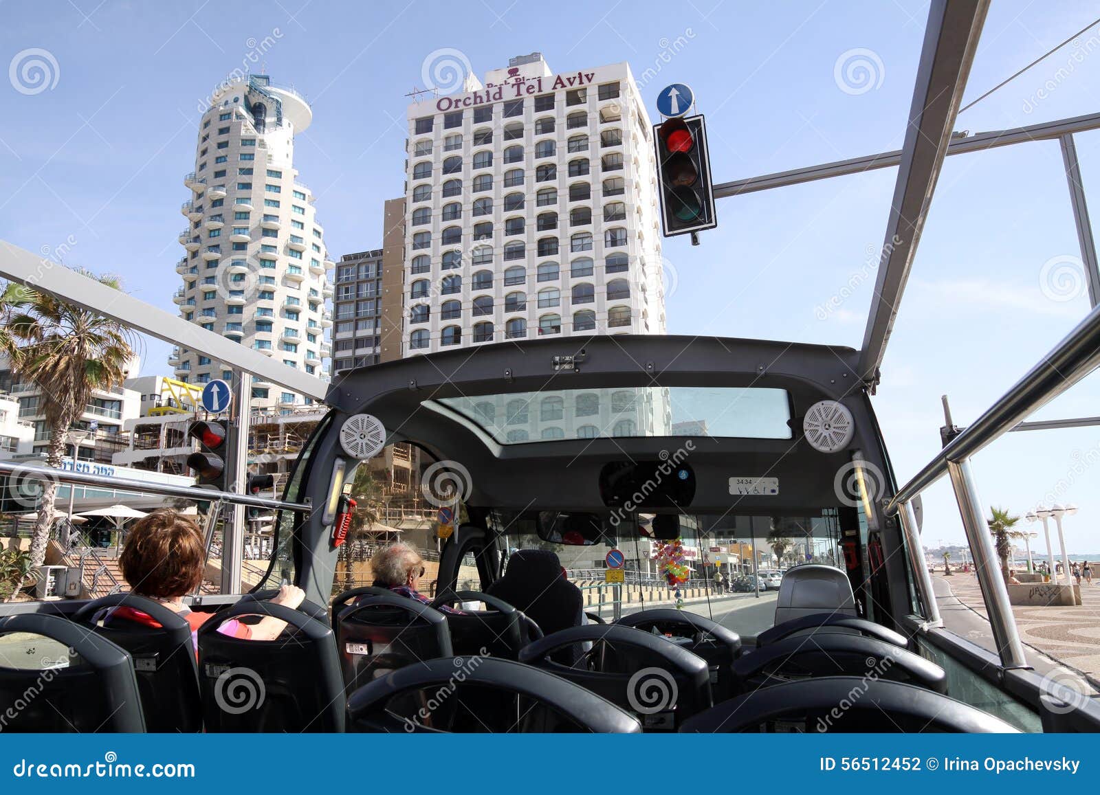 Sightseeing Bus on the Promenade in Tel Aviv Editorial Photography ...