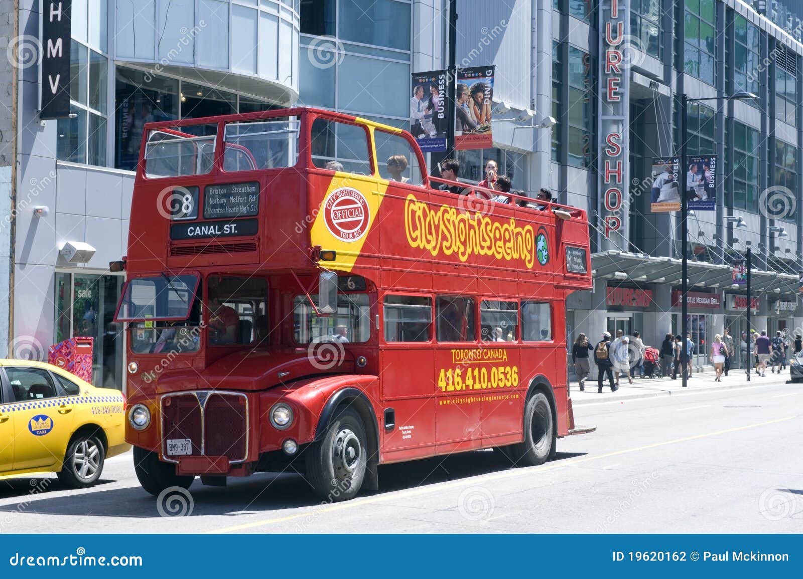 Sightseeing bus in Toronto editorial photography. Image of decker ...