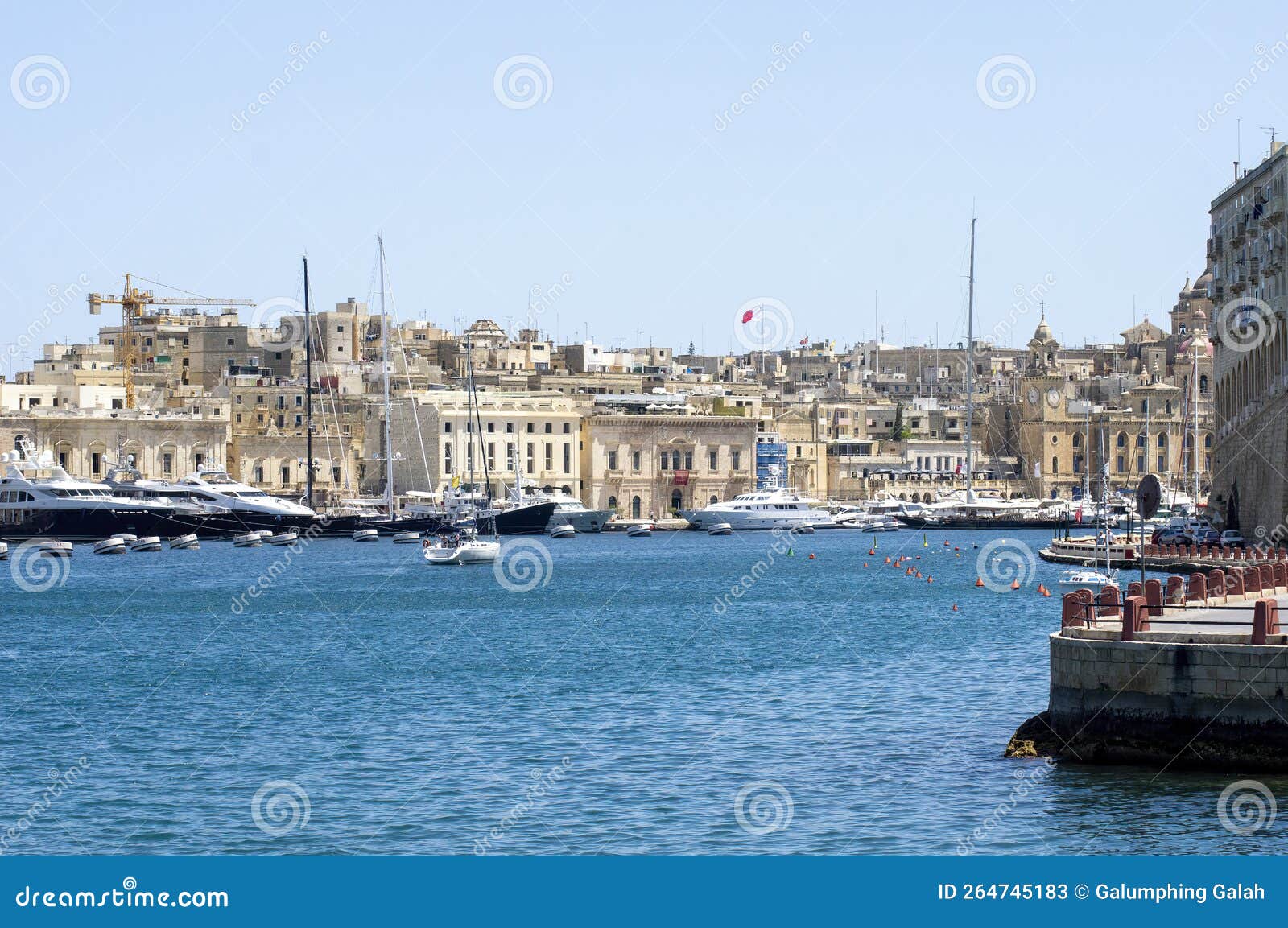 Sightseeing Taking in the Three Cities, Grand Harbour, Malta Stock ...