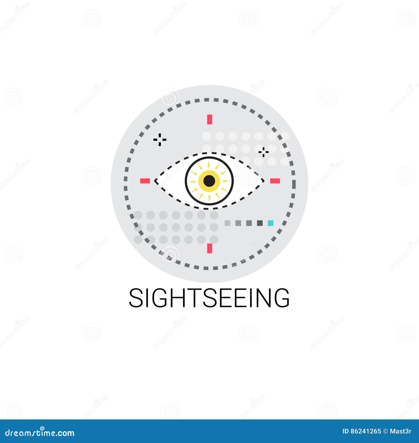 Sightseeing Landmark Famous Place Icon Stock Vector - Illustration of ...