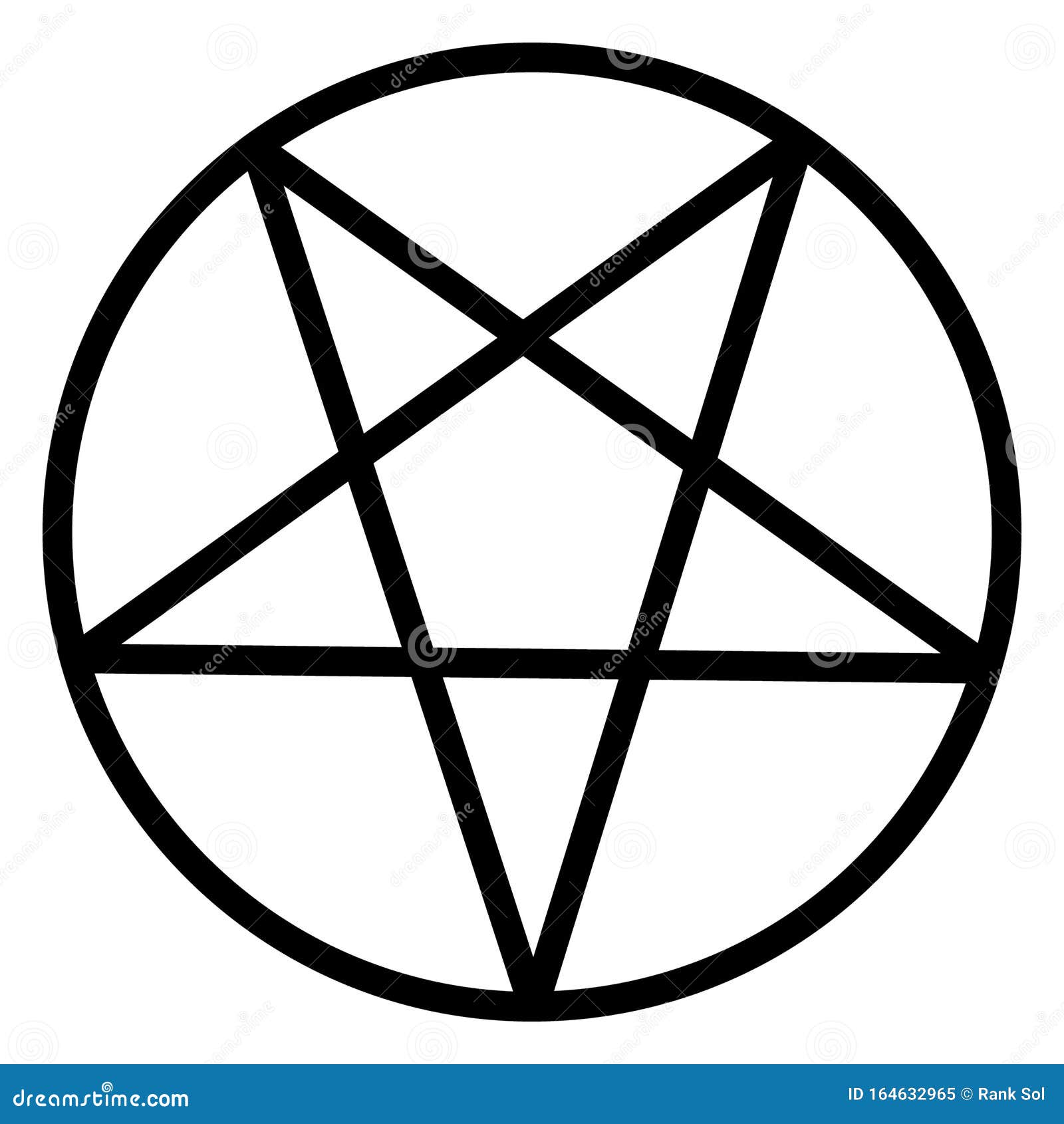The Sigil Of Baphomet. Goat Pentagram Illustration Isolated On ...