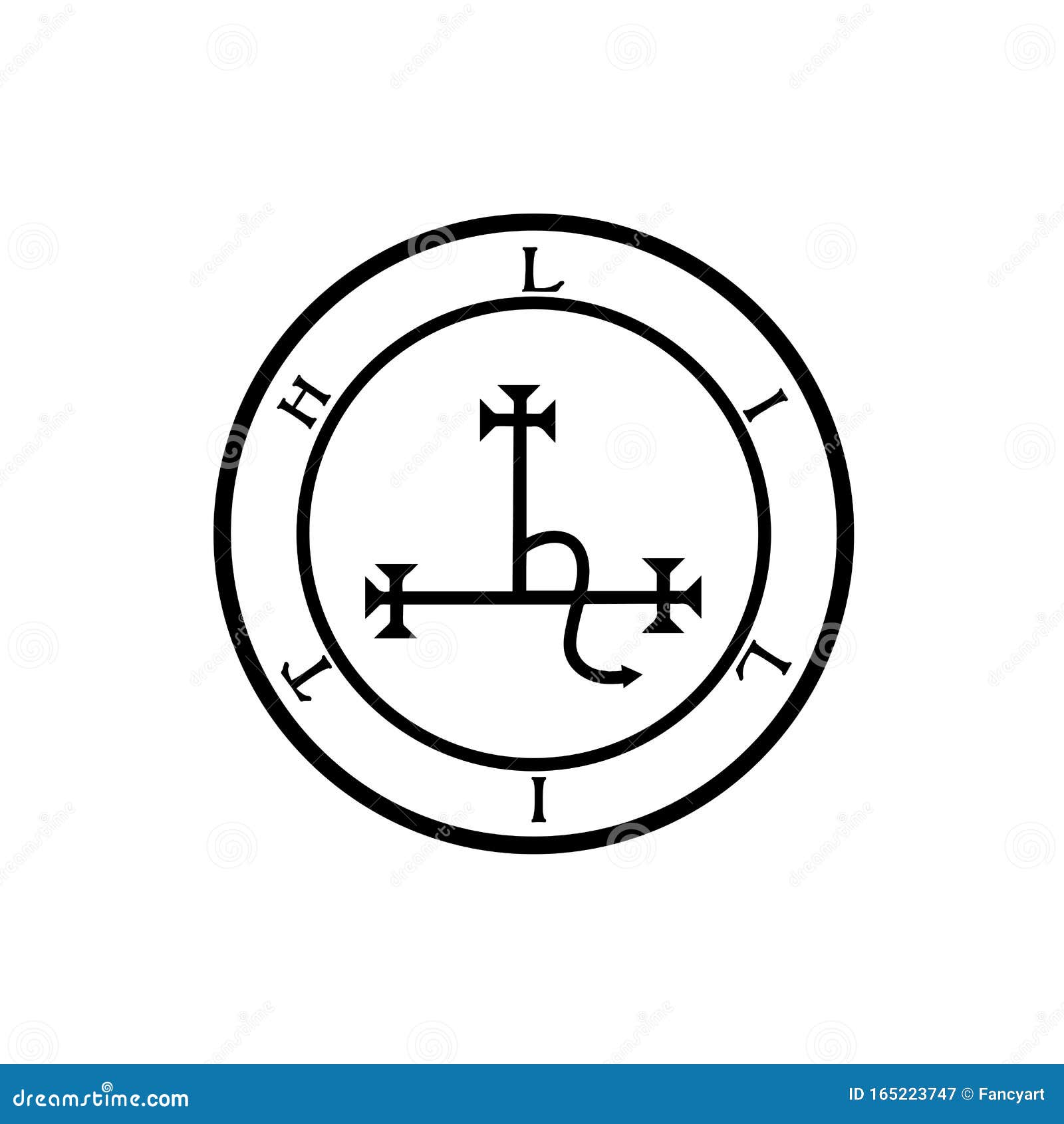 Sigil Of Lilith- Female Demon Lilith Symbol In Gold Colors Vector ...