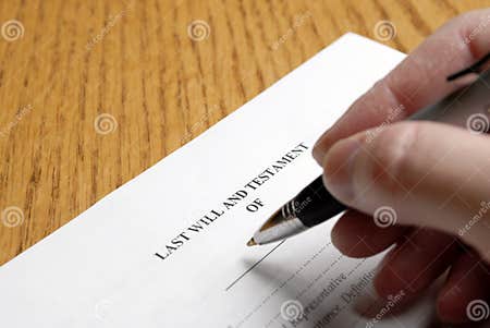Siging Will stock photo. Image of giving, gift, last, benefit - 4717036