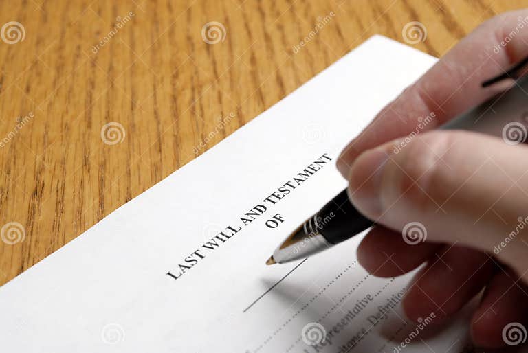 Siging Will stock photo. Image of giving, gift, last, benefit - 4717036