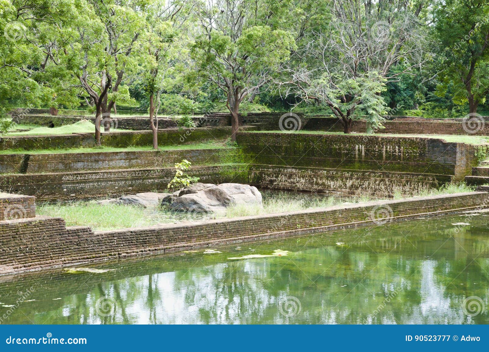 Sigiriya Boulder Garden - Sri Lanka Stock Image - Image of boulder ...