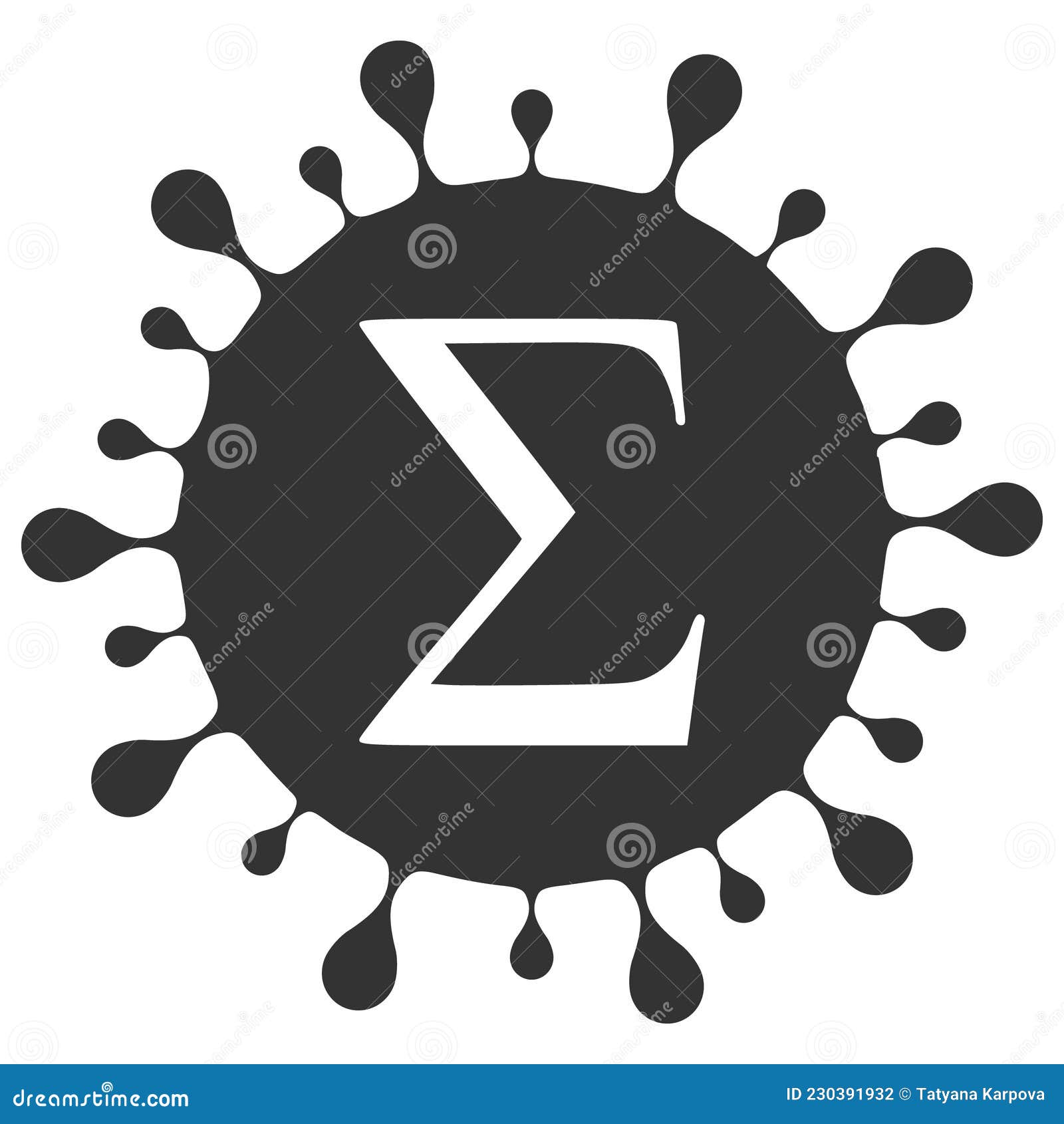Sigma Flat Logo. Sigma Emblem. Red Greek Letter Sigma. Vector ...