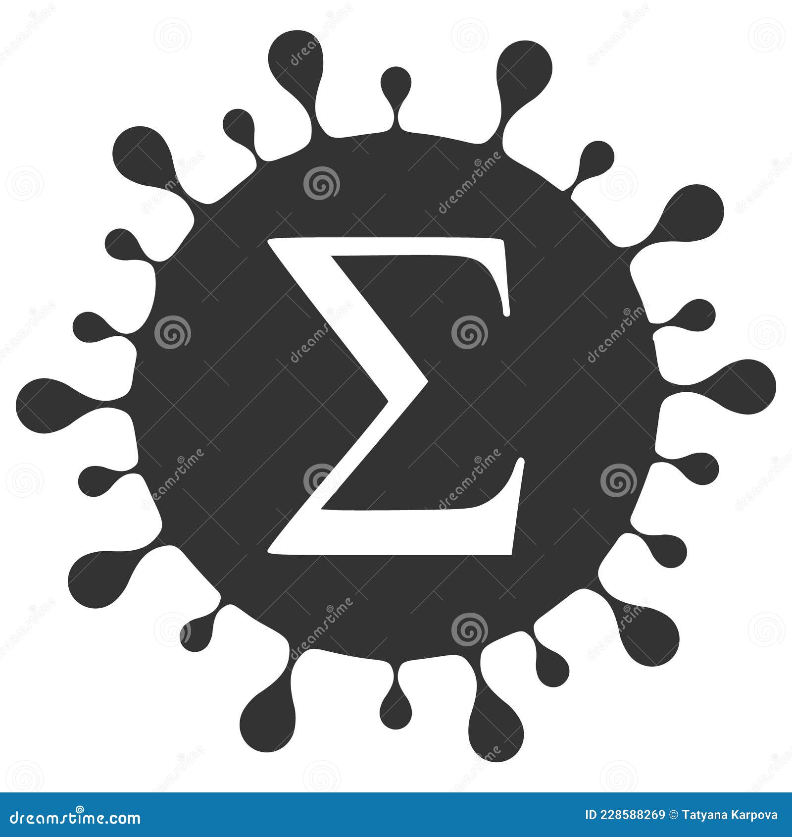 Sigma Flat Logo. Sigma Emblem. Red Greek Letter Sigma. Vector ...