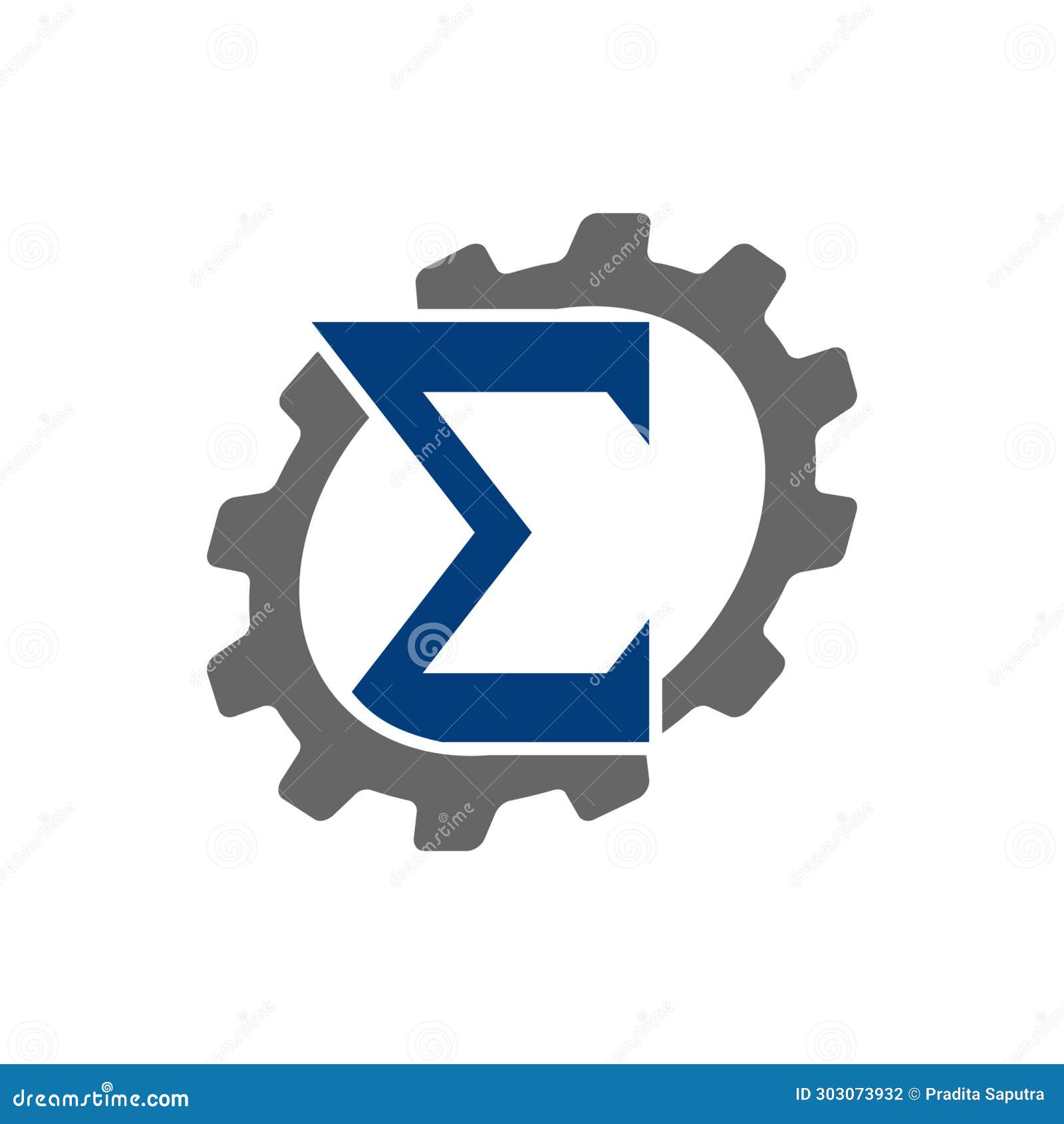 Sigma and Gear Trendy Vector Logo Design Stock Vector - Illustration of isolated, modern: 303073932