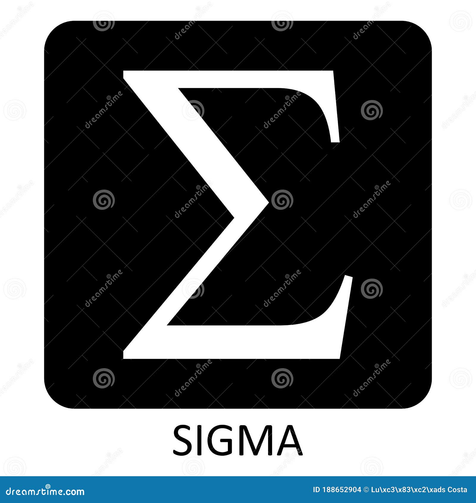 Sigma Greek Alphabet Design Trendy Vector Illustration | CartoonDealer ...