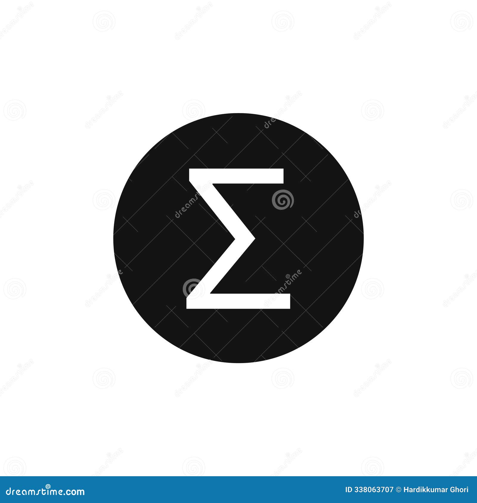 Sigma Icon Isolated on White Background Stock Illustration ...