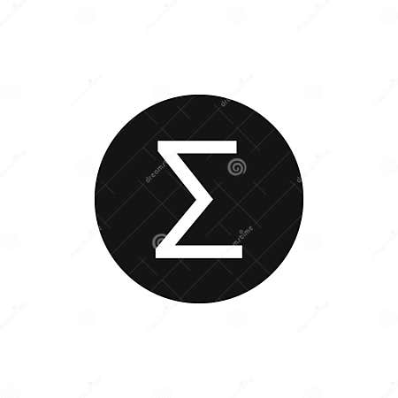 Sigma Icon Isolated on White Background Stock Illustration ...