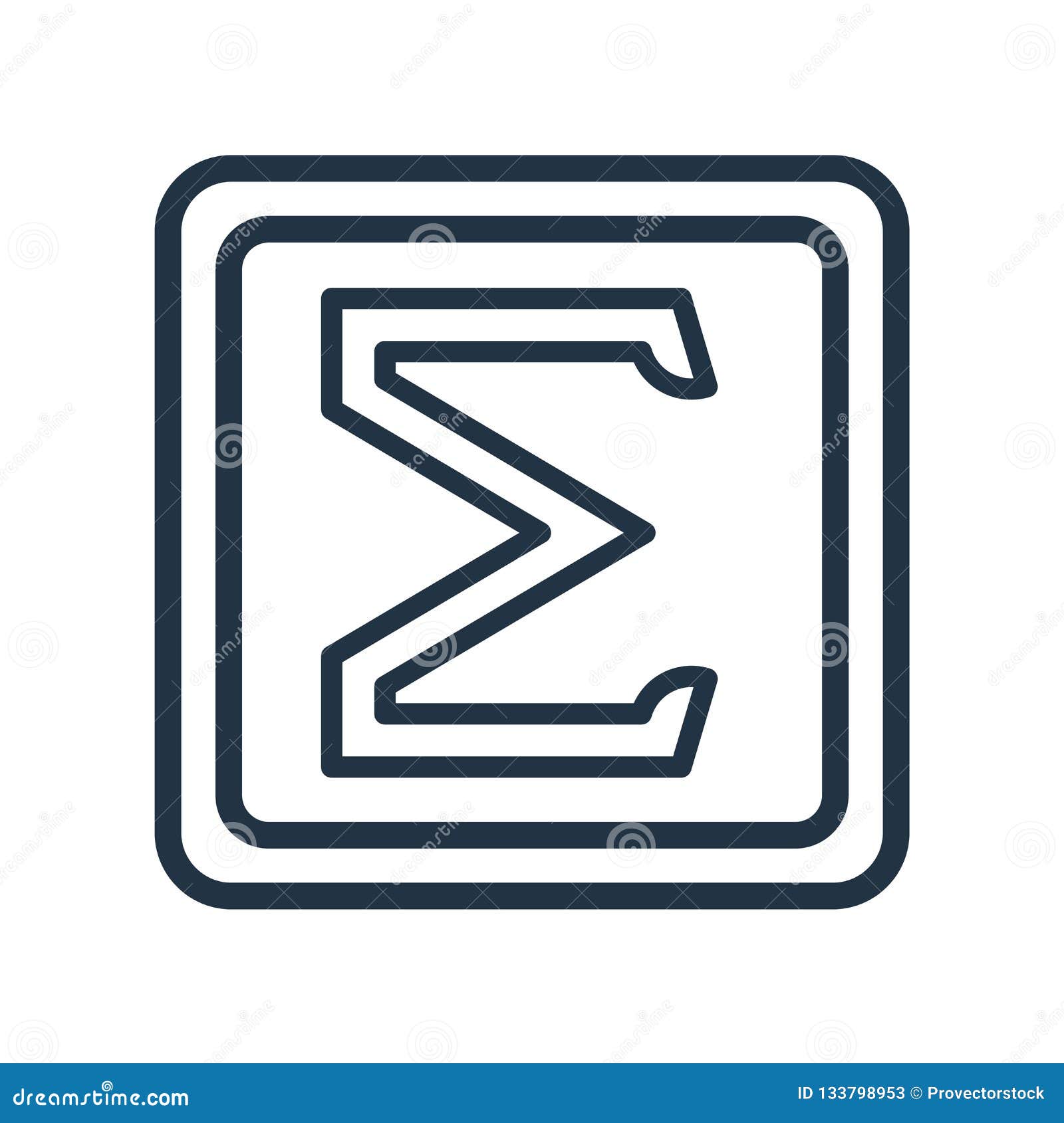 Sigma Icon Vector Isolated On White Background, Sigma Sign ...