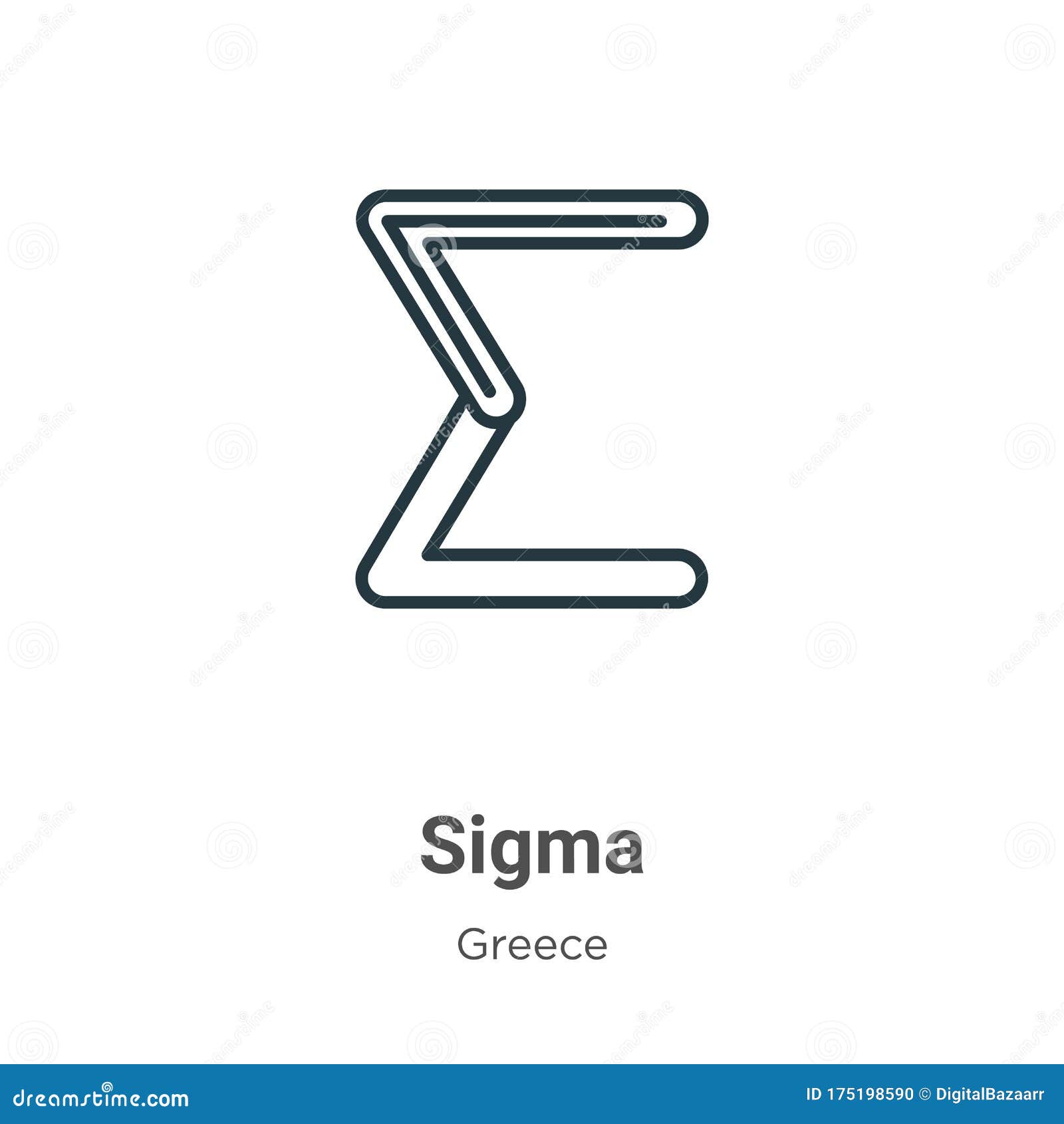 Sigma Flat Logo. Sigma Emblem. Red Greek Letter Sigma. Vector ...