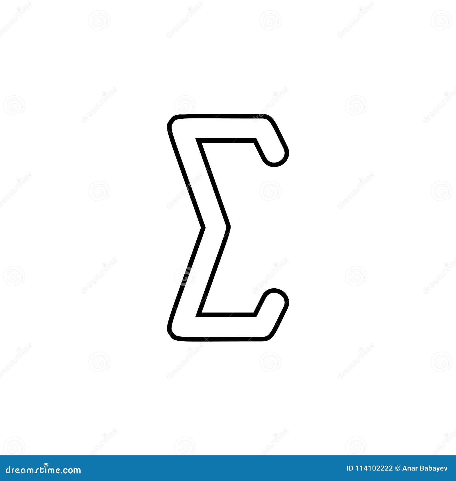 Sigma Sign. Sigma Letter, Greek Alphabet Symbol Stock Photo ...