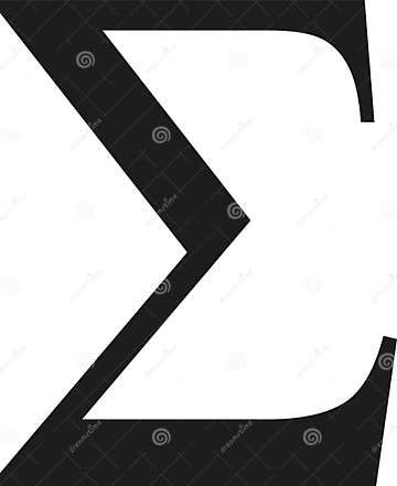 Sigma sign vector stock vector. Illustration of pictogram - 107167771