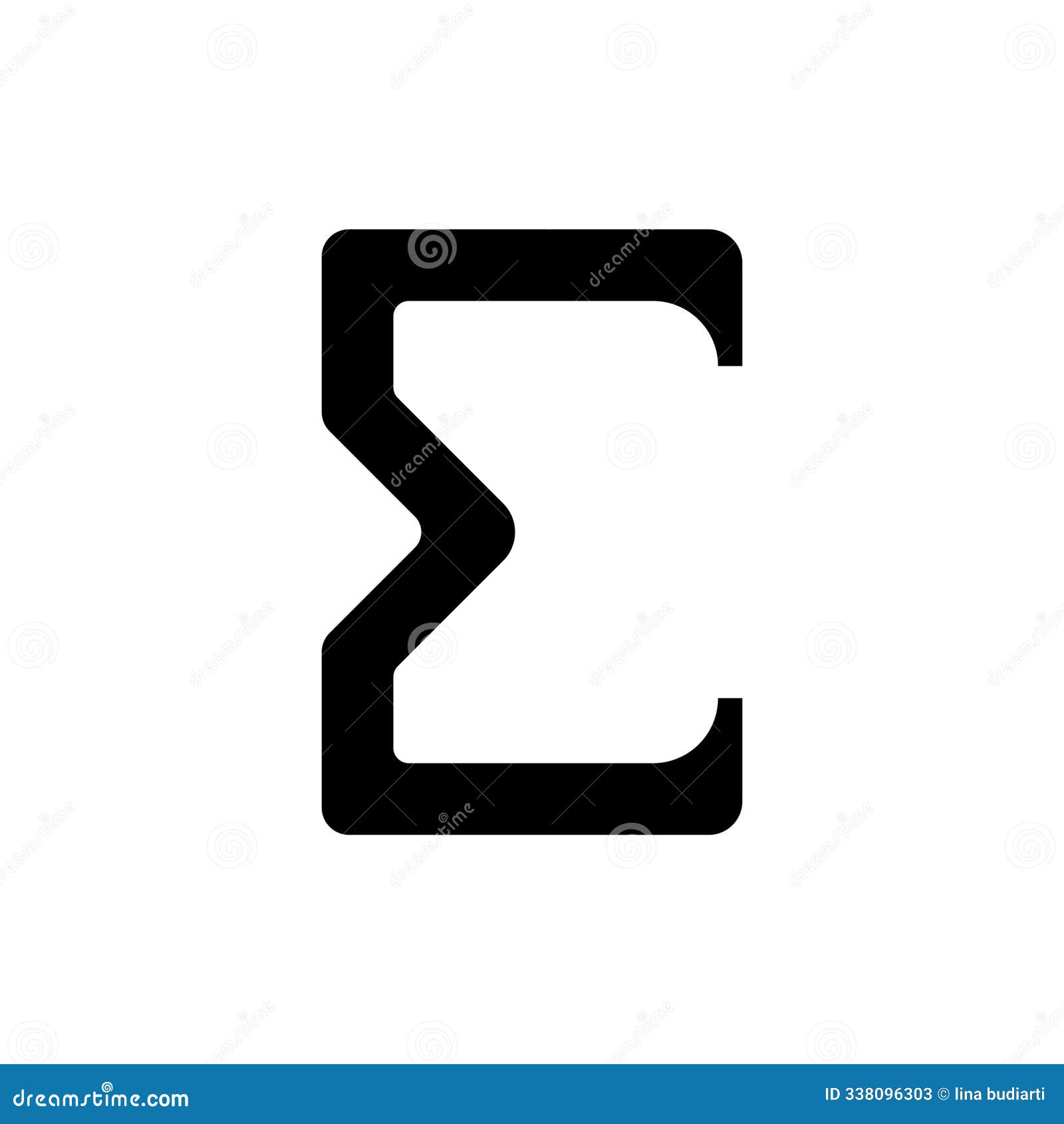 Sigma Symbol Icon stock vector. Illustration of formula - 338096303